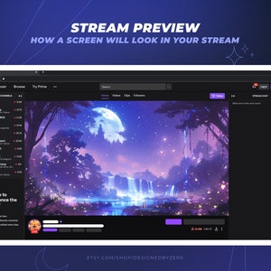 9 Vtuber Backgrounds - Purple Moon & Lunar Night - Cozy Anime ...