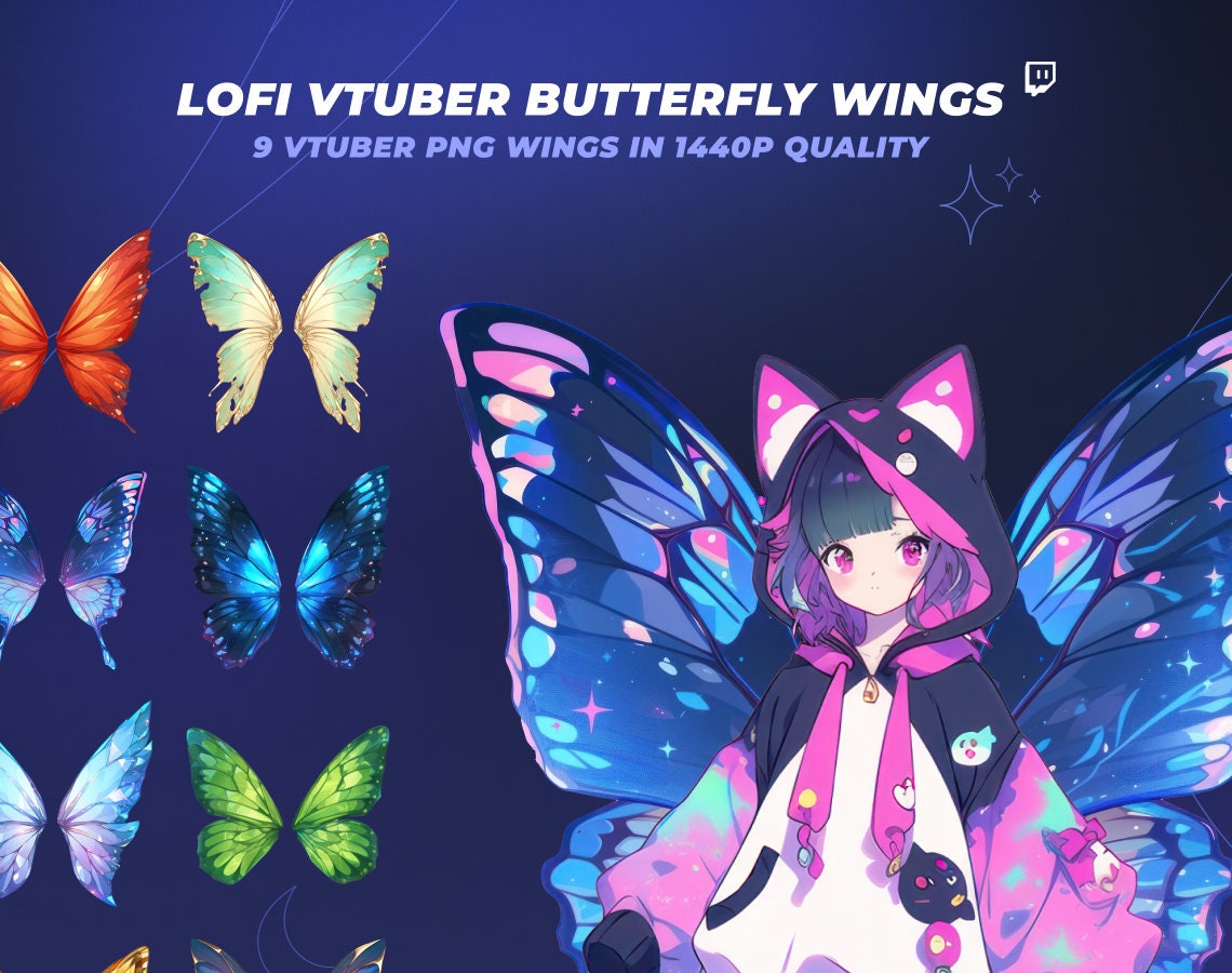 9 Vtuber Butterfly Wings - Vibrant Wings for Vtubers and Twitch ...