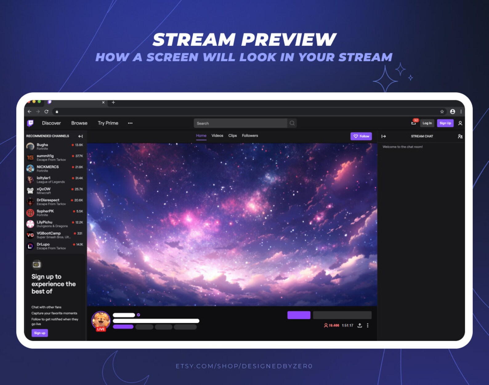 9 Lofi Galaxy Vtuber Backgrounds Cozy Anime Background for Vtubers and ...