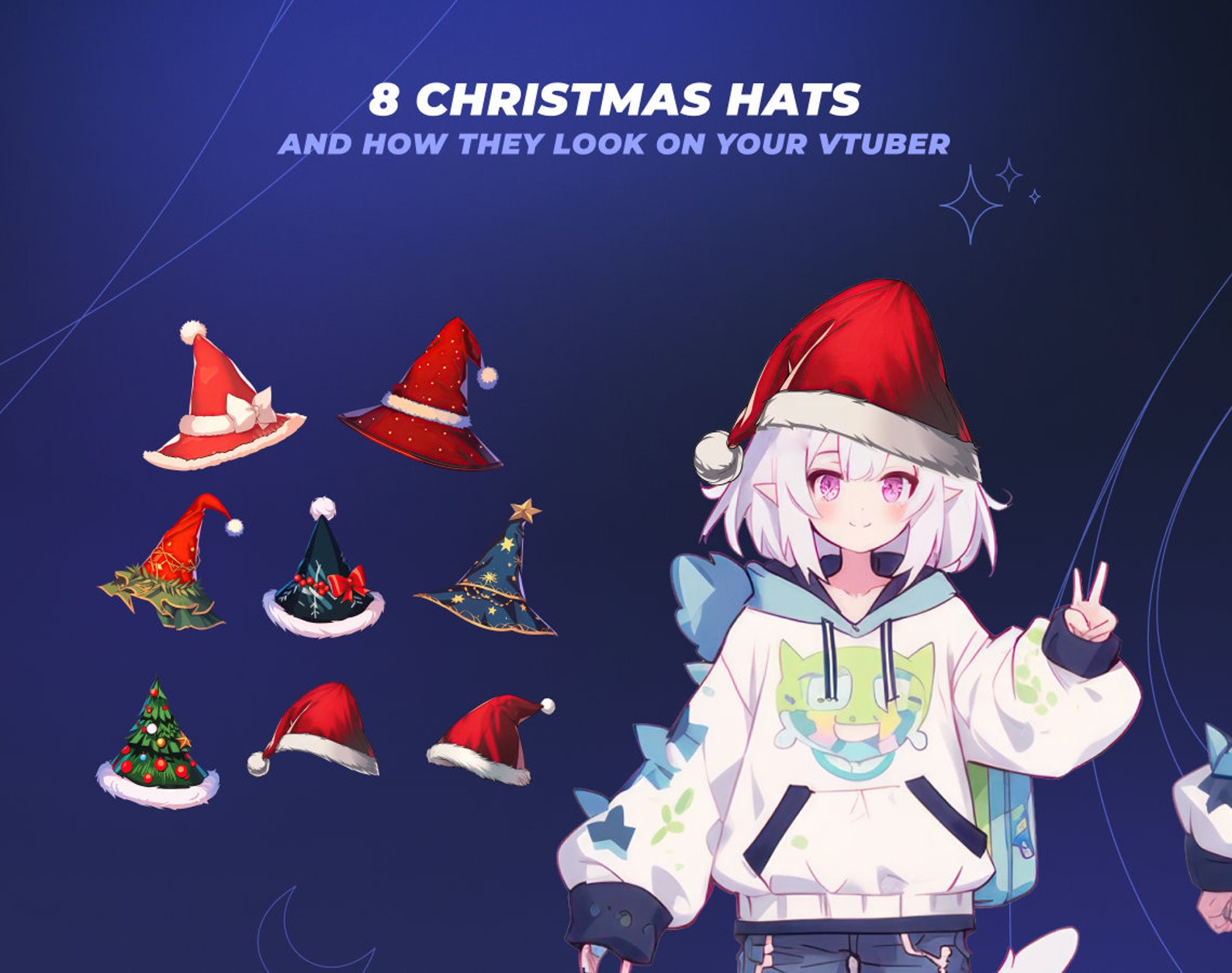 10+ Vtuber Christmas Hats and Winter Hats - Vtuber Assets for Your ...
