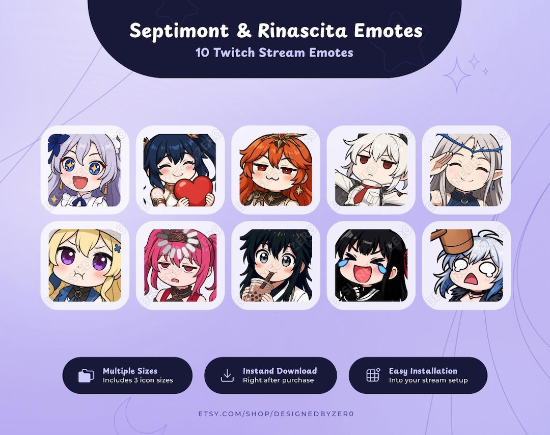 Wuthering Waves Emote Set | 10 Cute Chibi Emotes for Twitch Streamers ...