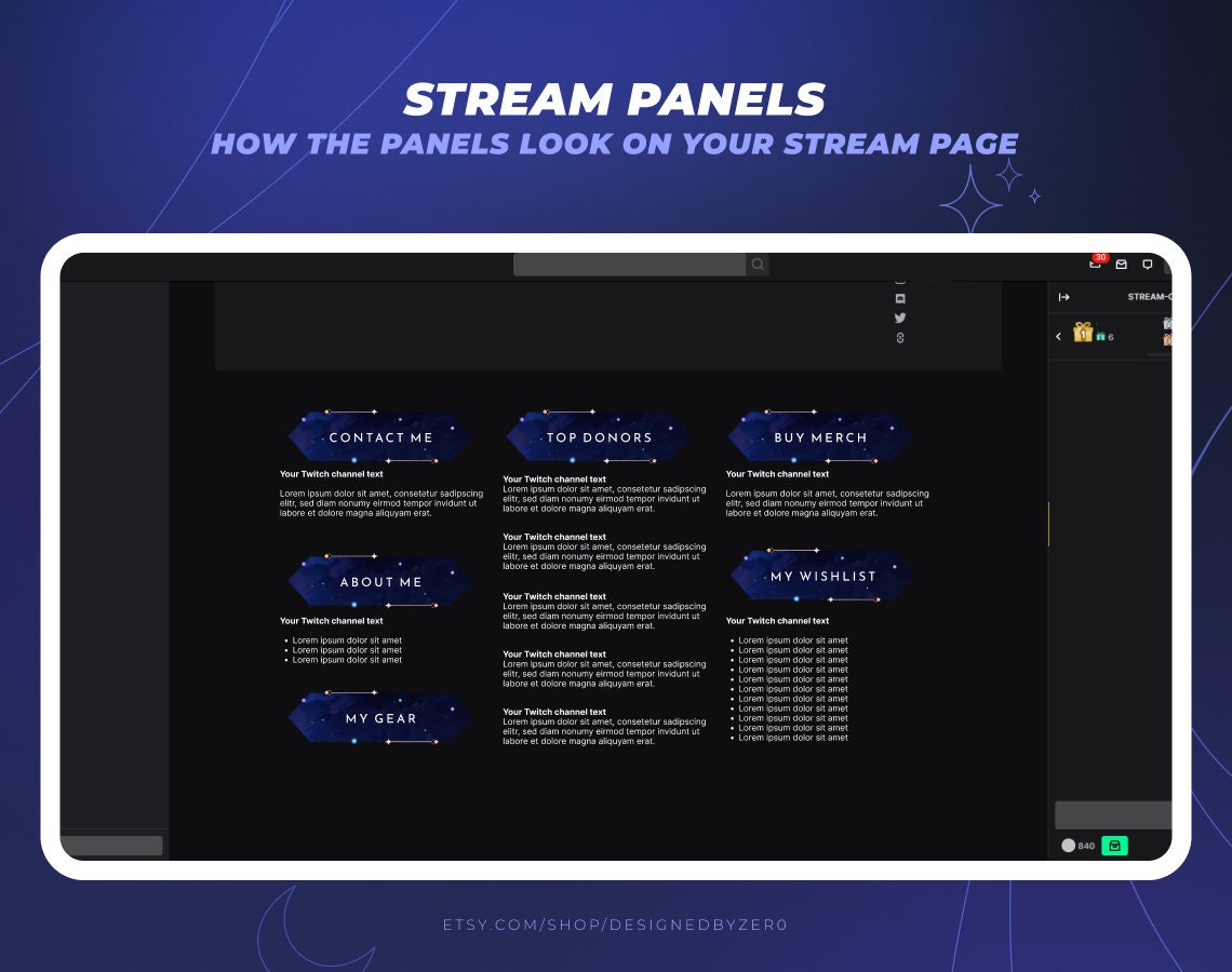 Stargazing Stream Overlays & Vtuber Overlays Including - Etsy