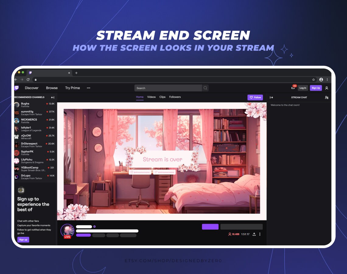 Sakura Twitch Animated Stream Package Cherry Blossom Animated Stream ...