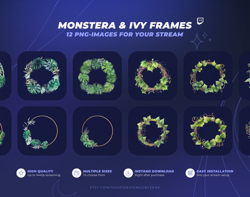 65+ Flower Cam Border for Your Twitch Stream - HD Webcam Overlay ...