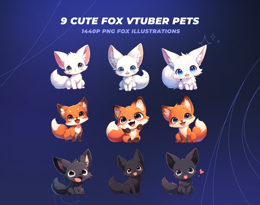 9 Cute Anime Foxes - Best Friends and Vtuber Pets - Red, White and ...