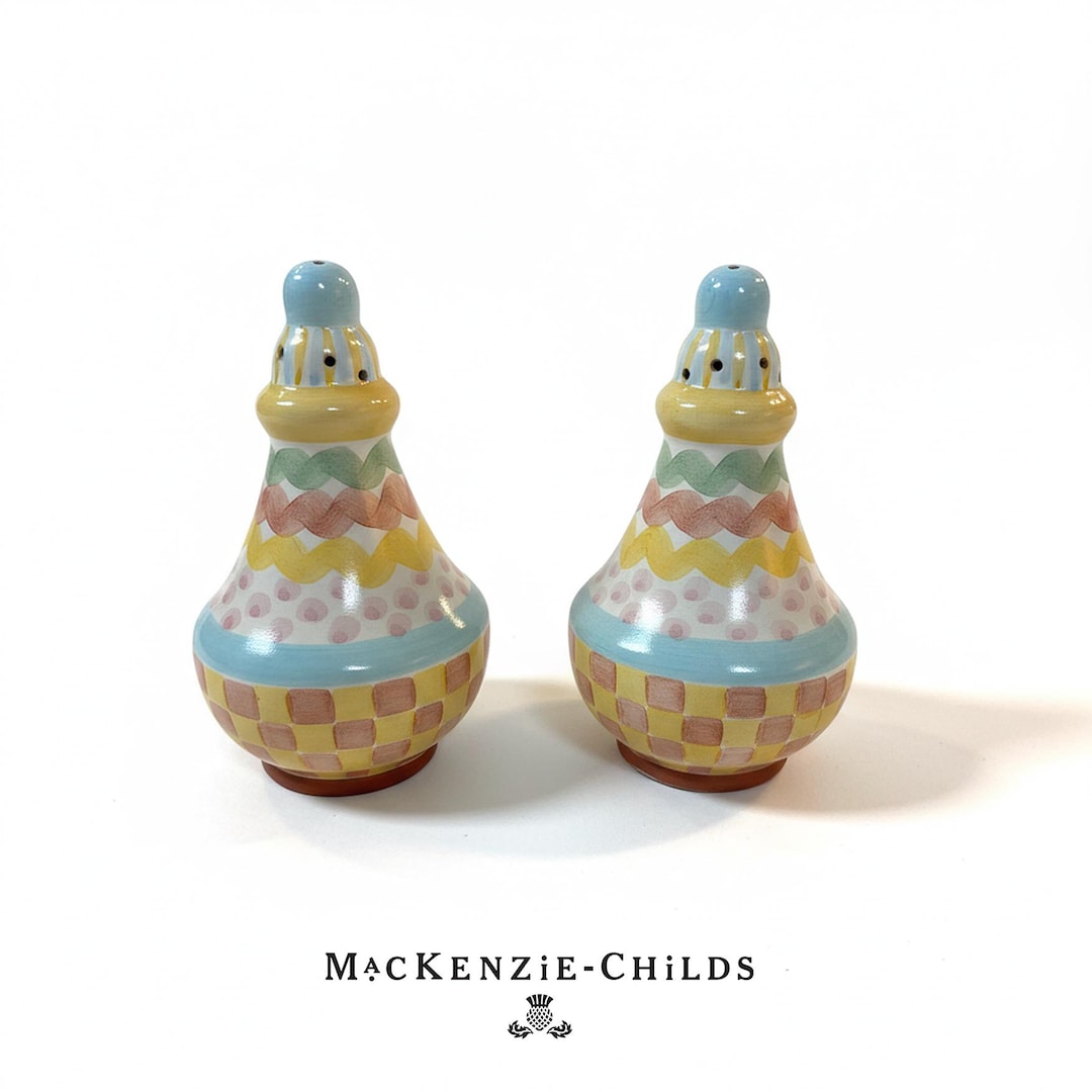 Vintage 1989 Mackenzie-childs Aurora Salt and Pepper Shakers Retired ...