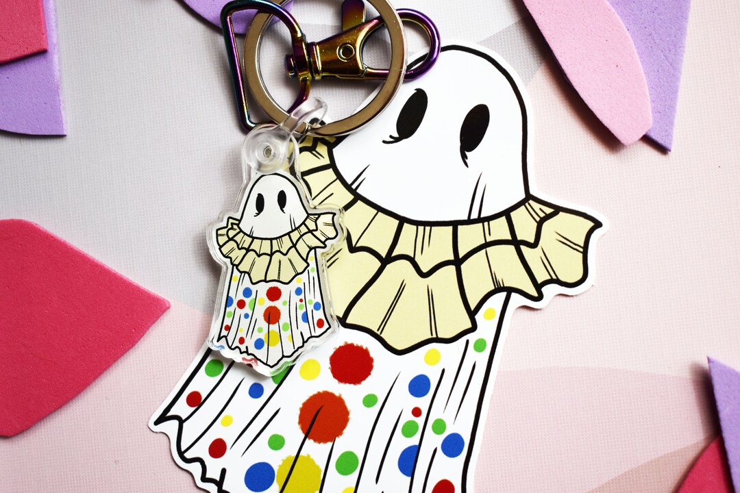 Clown Ghost Keyring AND Sticker Bundle Ihadotherplans - Etsy