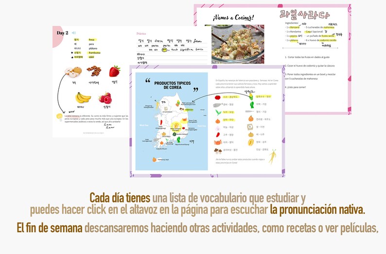 Aprendizaje coreano, Práctica Hangul, Aprendizaje Hangul, Diario ...