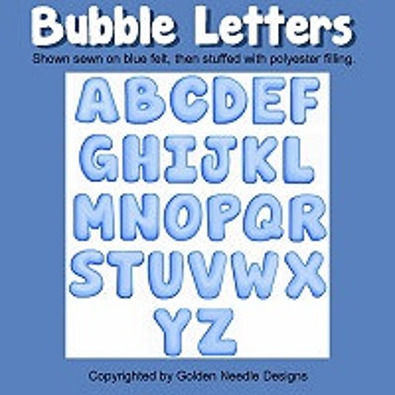 Bubble Letters Collection Machine Embroidery Designs | Etsy