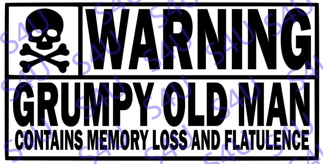 Funny T-shirt SVG Cutting File Cricut Grumpy Old Man - Etsy