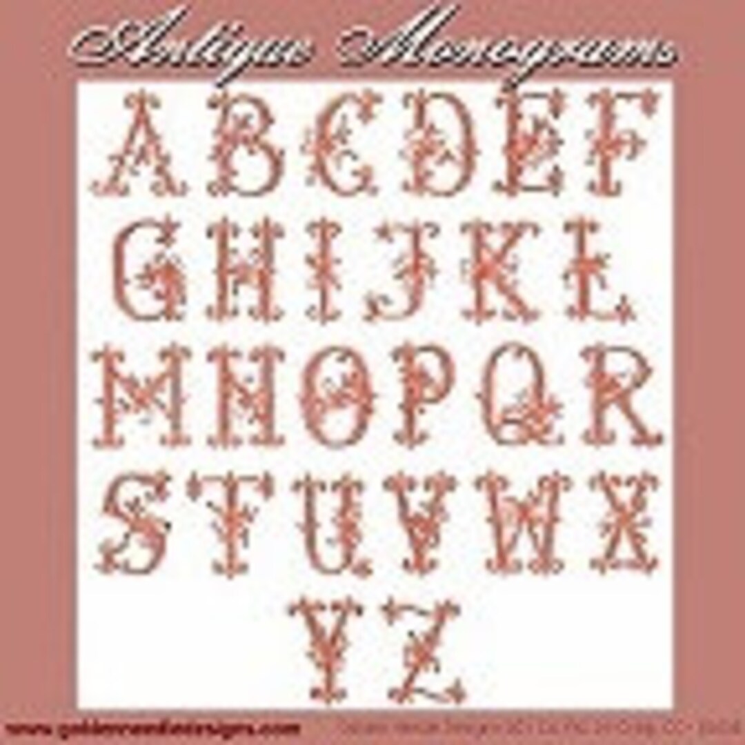 Antique Monogram Collection Machine Embroidery Designs - Etsy