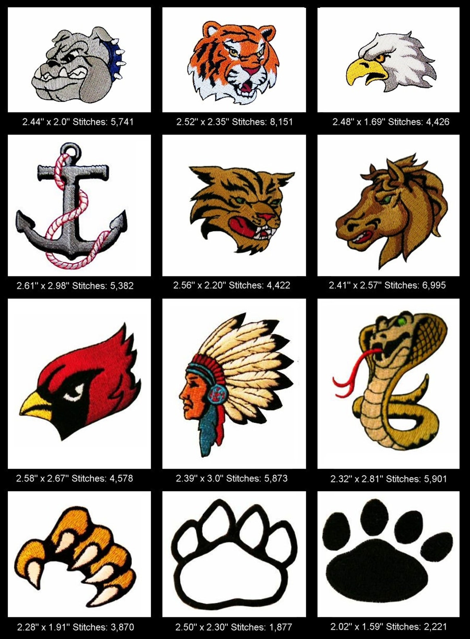 Mascots Collection for Machine Embroidery Designs - All Formats - Etsy