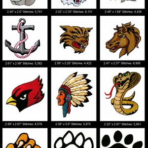 Mascots Collection for Machine Embroidery Designs - All Formats - Etsy