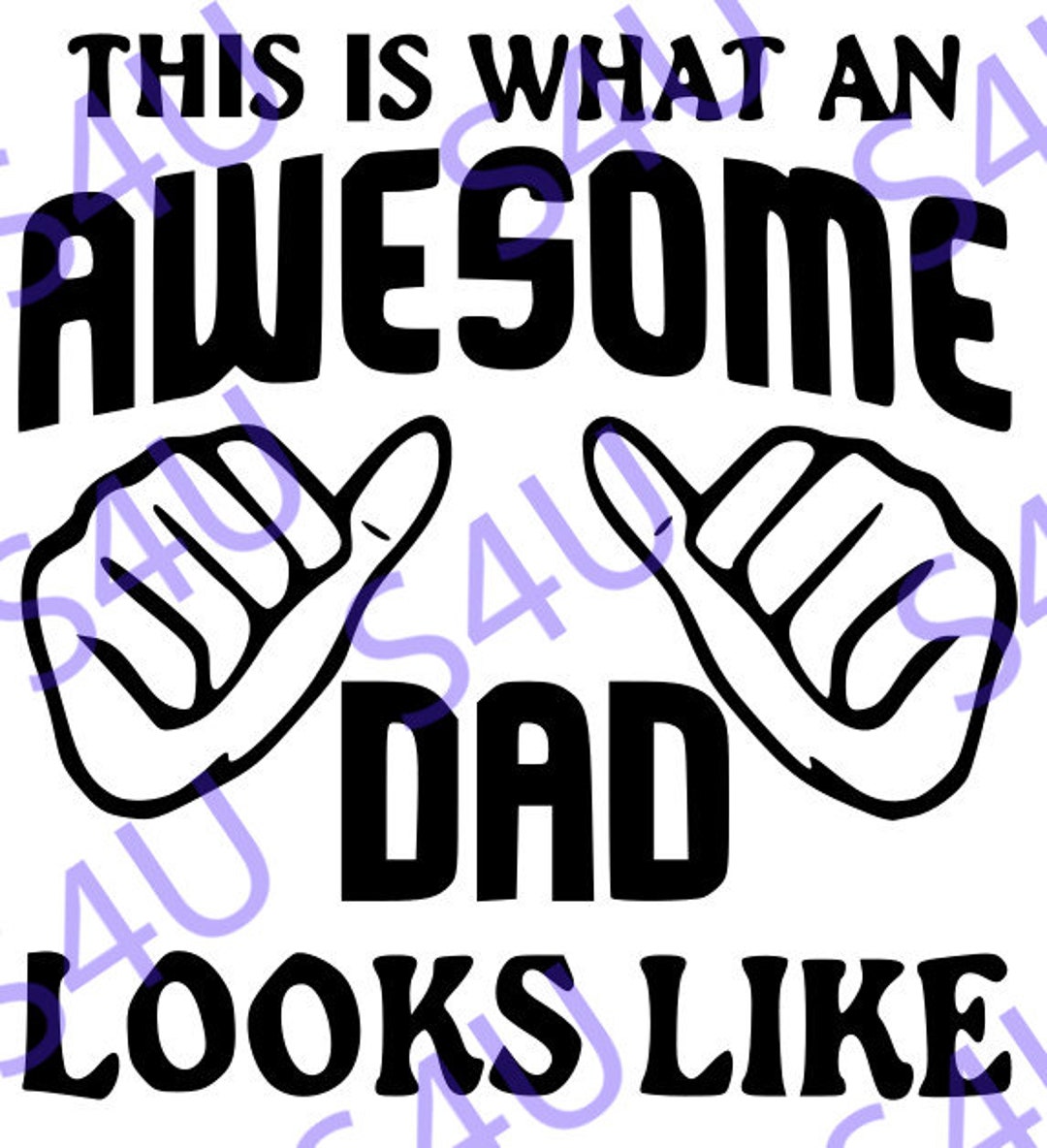 Awesome Dad T-shirt - SVG Cutting File Fathers Day - Etsy