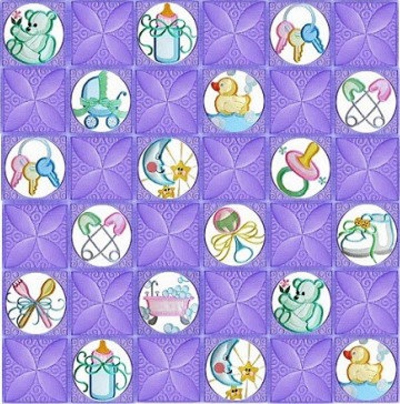 Baby Quilt Blocks Machine Embroidery Design Set | Etsy