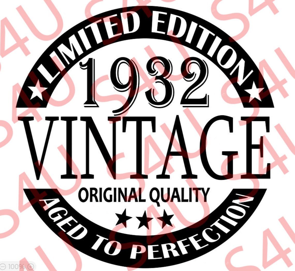 1932 90 Year Old T-shirt Svg Cricut Silhouette - Inspirational Quote - Etsy