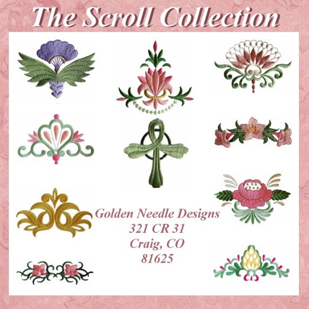 Scrolls Collections With 9 Designs and Hobo Bag Templates Machine ...