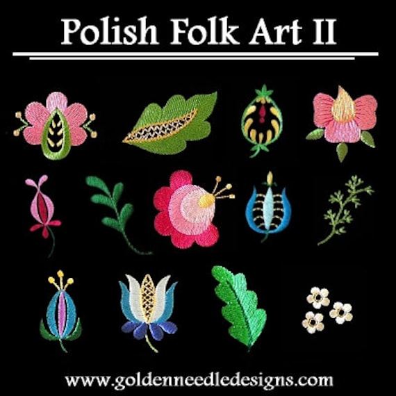 Polish Folk Art Collection 2 Machine Embroidery Designs Set | Etsy