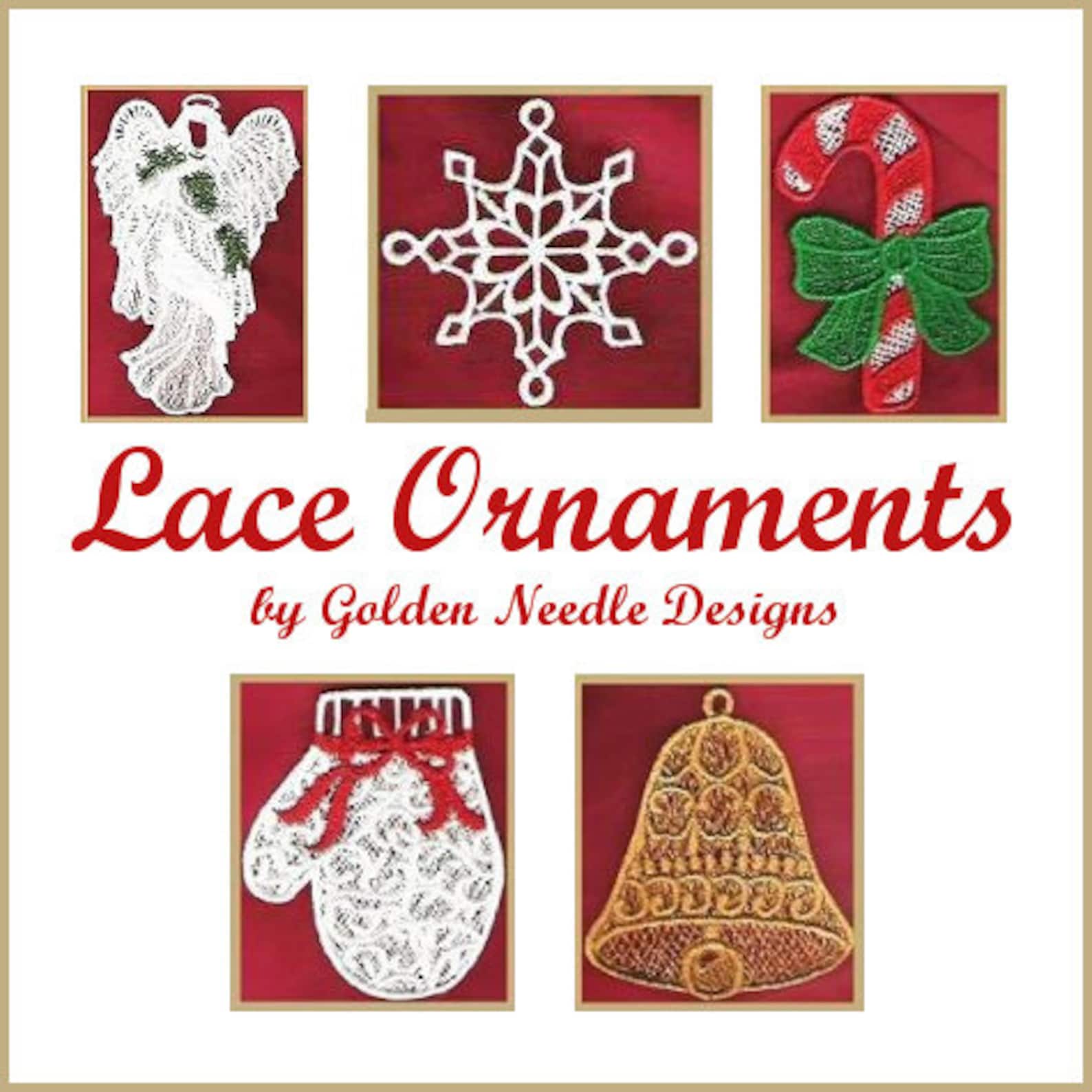 Lace Ornaments Christmas Collection for Machine Embroidery - Etsy
