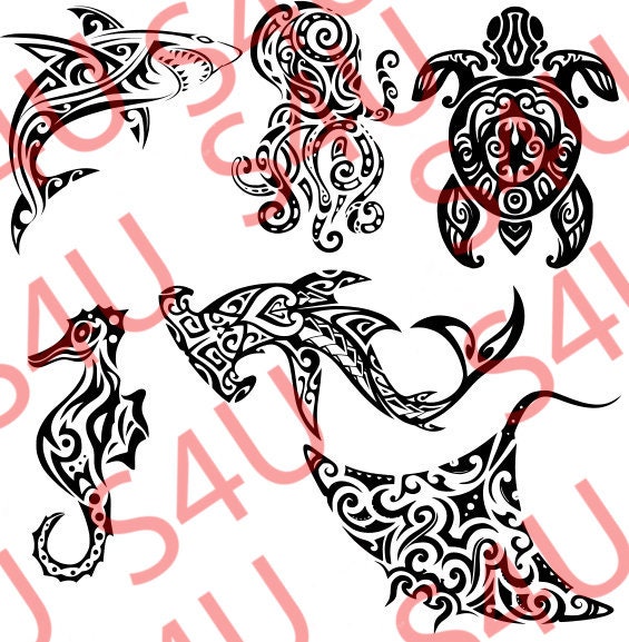 Tribal Sea Animal Tattoo