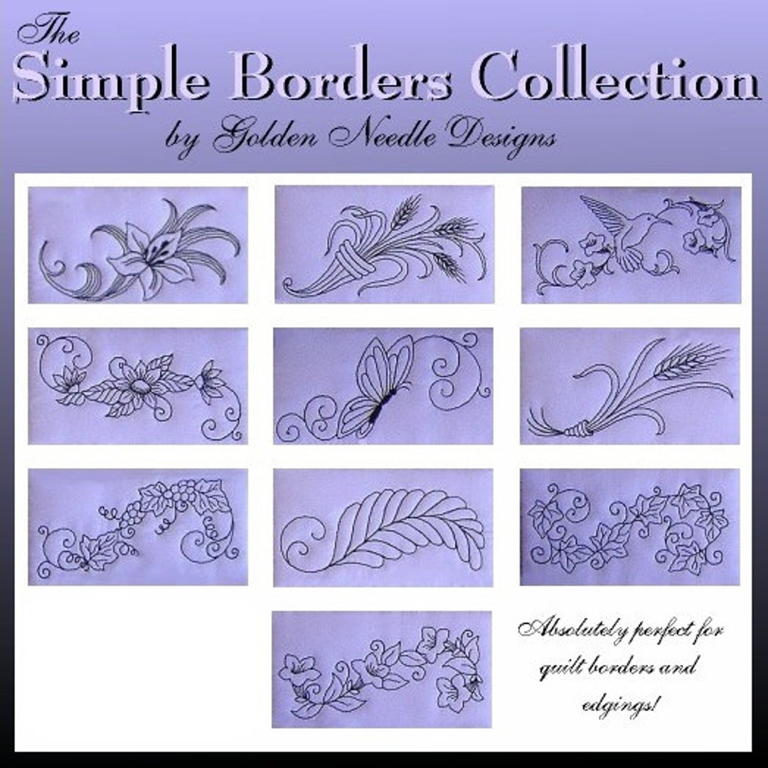 The Simple Borders Collections Consists of 10 Designs - Machine ...