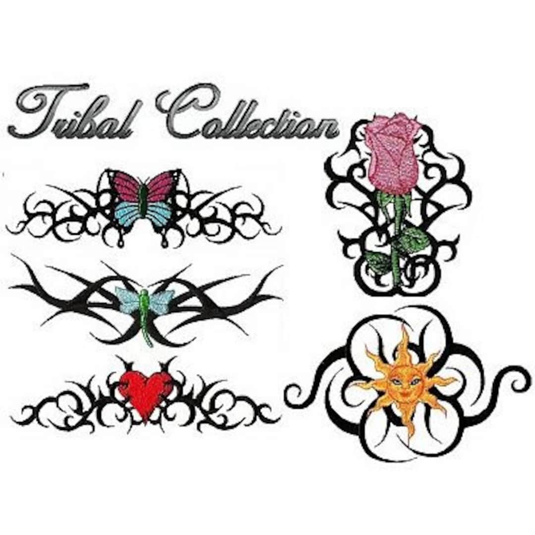 5 Tribal Collection Designs - Machine Embroidery Design - Etsy