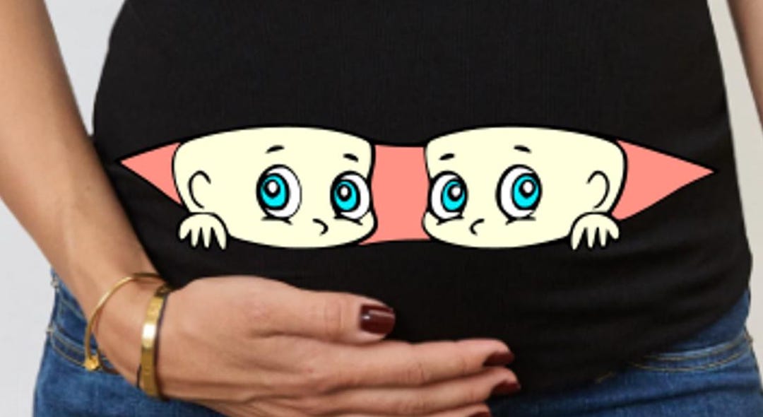 Twin Baby Peeker SVG Cutting File , Cricut Silhouette Ideals for T ...