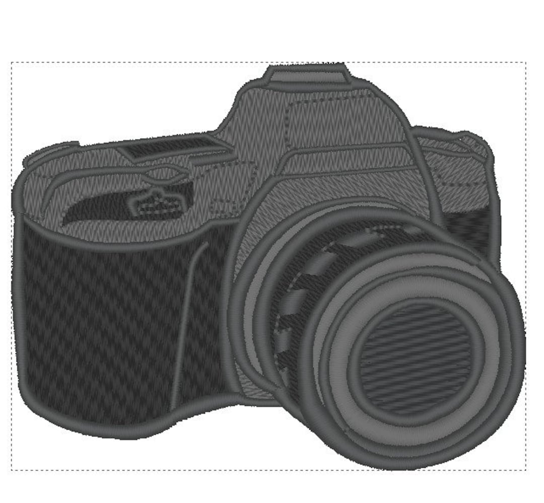 Camera Embroidery Patterns Design - Digital SLR, DSLR Camera Pattern ...