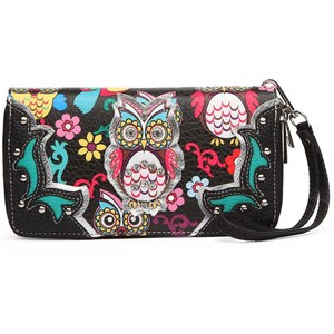 Colorful Spring Owl Western Purse Spring Flowers Handbag Women Shoulder ...