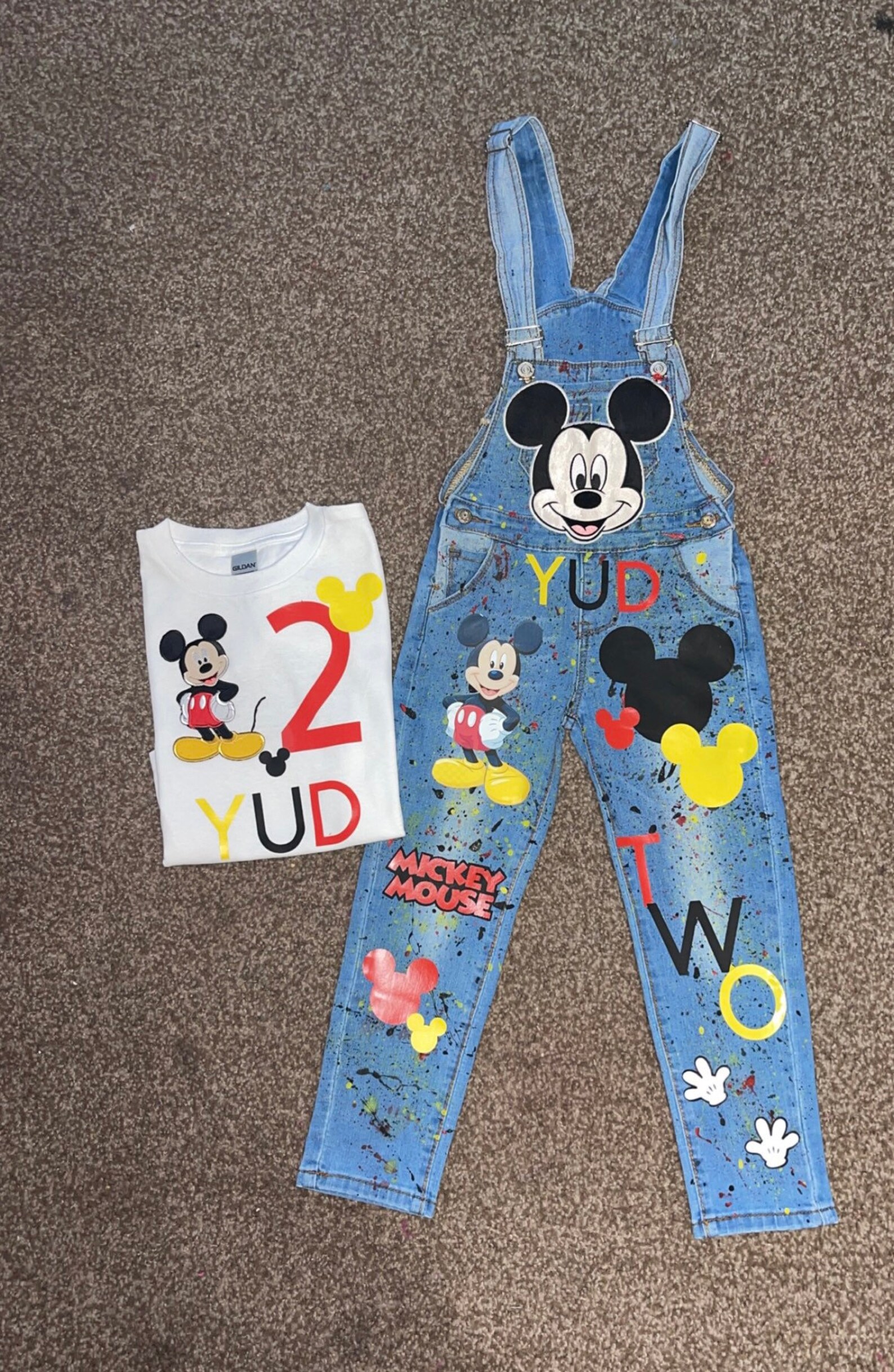 Mickey Mouse Overalls, Mickey Mouse Birthday Outfit - Etsy