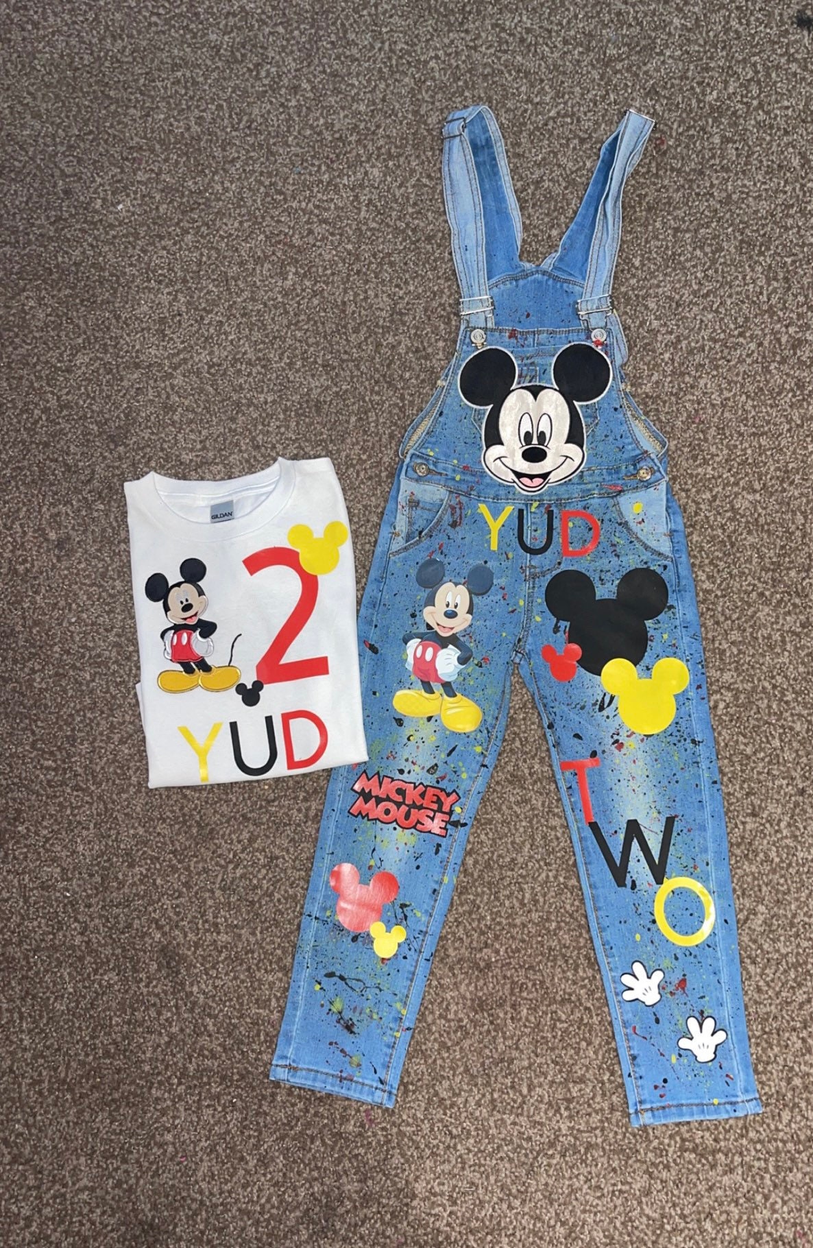 Mickey Mouse Overalls, Mickey Mouse Birthday Outfit - Etsy