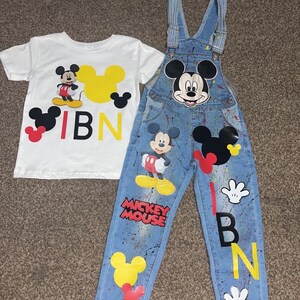 Mickey Mouse Overalls, Mickey Mouse Birthday Outfit - Etsy