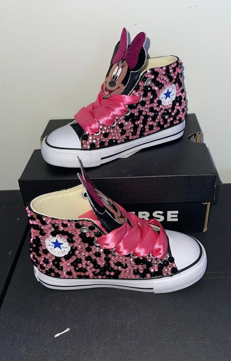 Minnie Mouse Blinged Converse Minnie Mouse Birthday Shoes - Etsy
