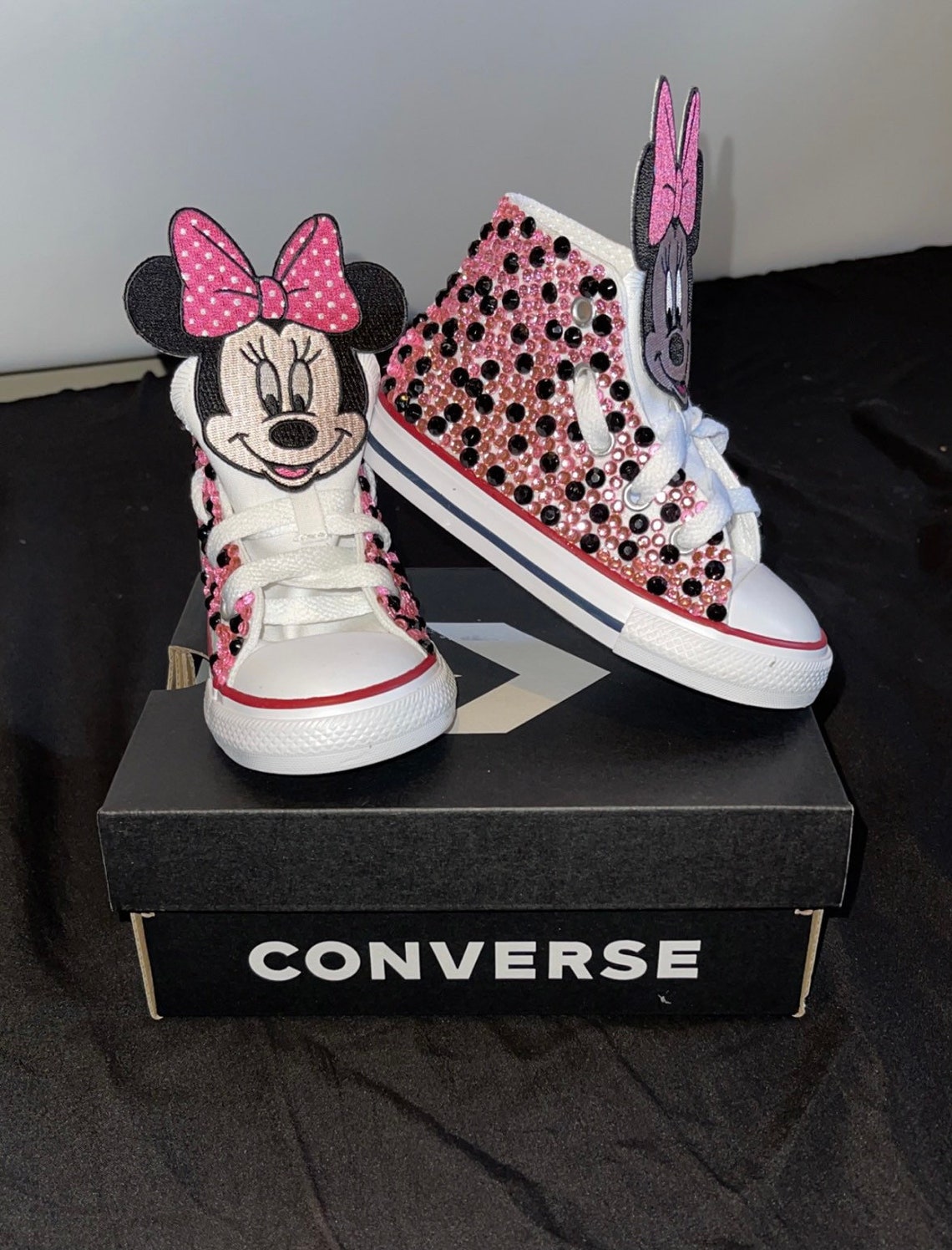 Minnie Mouse Blinged Converse Minnie Mouse Birthday Shoes - Etsy