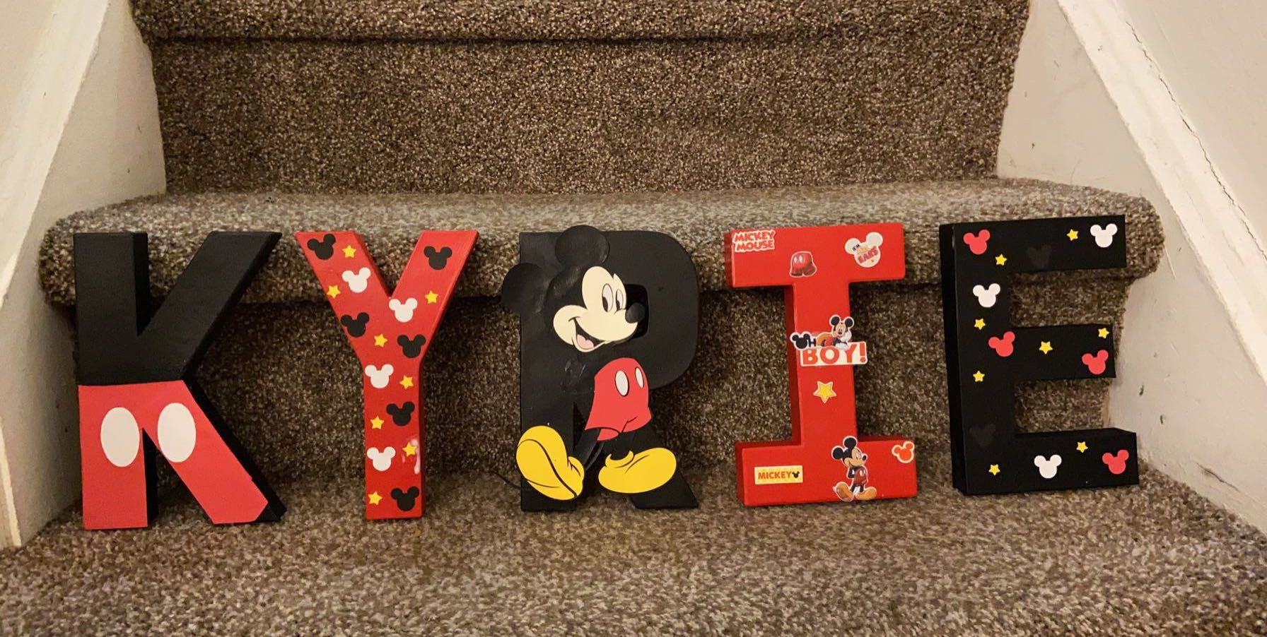 Mickey Mouse Letters, Mickey Mouse, Custom Letters - Etsy