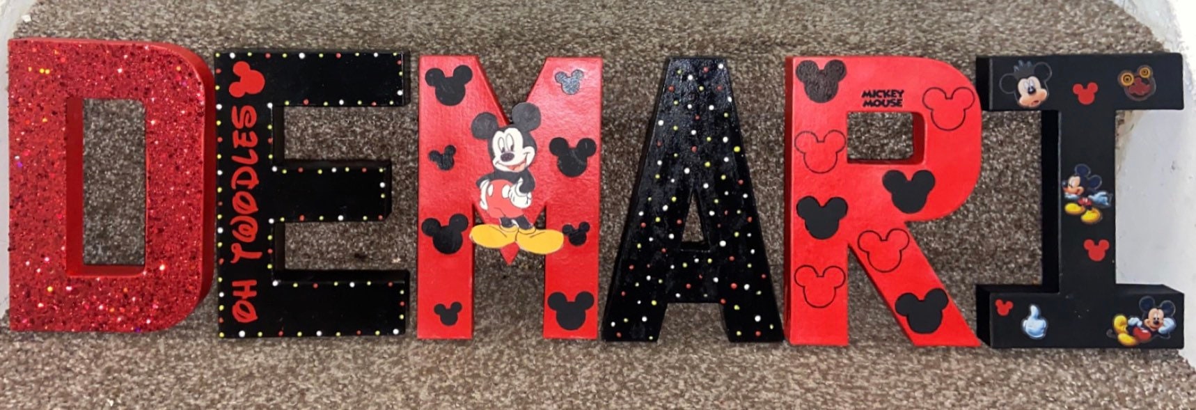Mickey Mouse Letters, Mickey Mouse, Custom Letters - Etsy