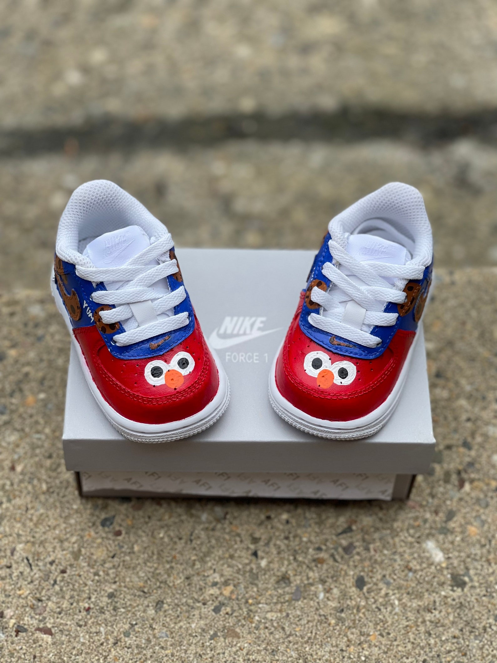 Elmo Air Forces Cookie Monster Air Forces Sesame Street Air | Etsy