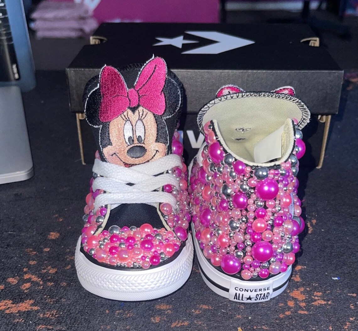 Minnie Mouse Blinged Converse Minnie Mouse Birthday Shoes - Etsy