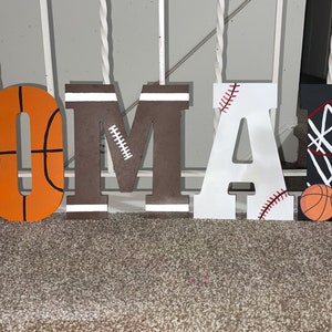 Sports Letters, Letter Decor, Sport Theme Letters - Etsy