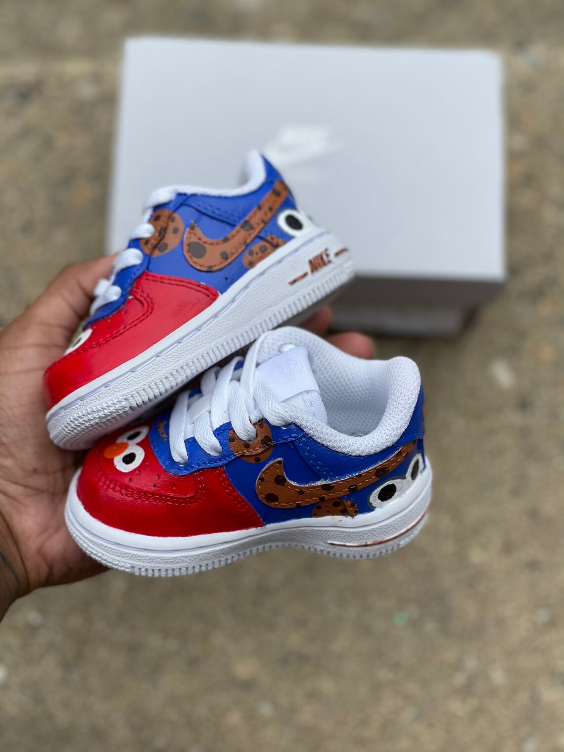 Elmo Air Forces Cookie Monster Air Forces Sesame Street Air | Etsy