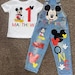 Mickey Mouse Overalls, Mickey Mouse Birthday Outfit - Etsy