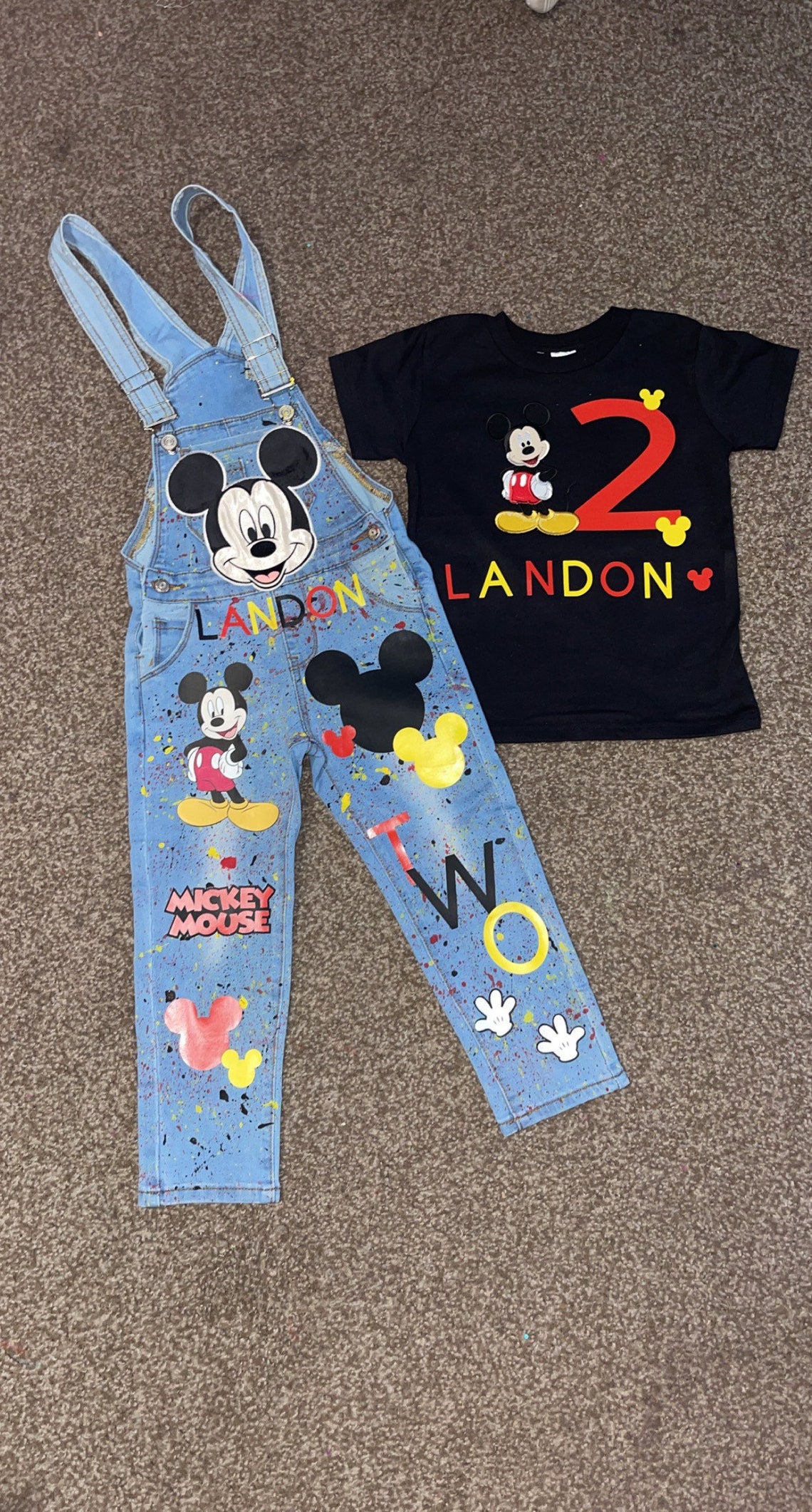 Mickey Mouse Overalls, Mickey Mouse Birthday Outfit - Etsy
