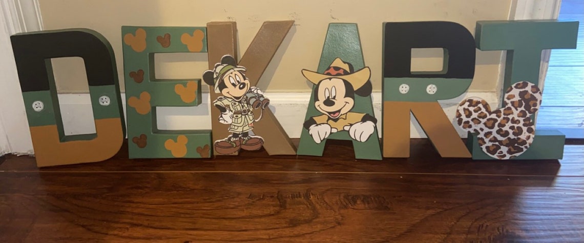 Mickey Mouse Letters, Mickey Mouse, Custom Letters - Etsy