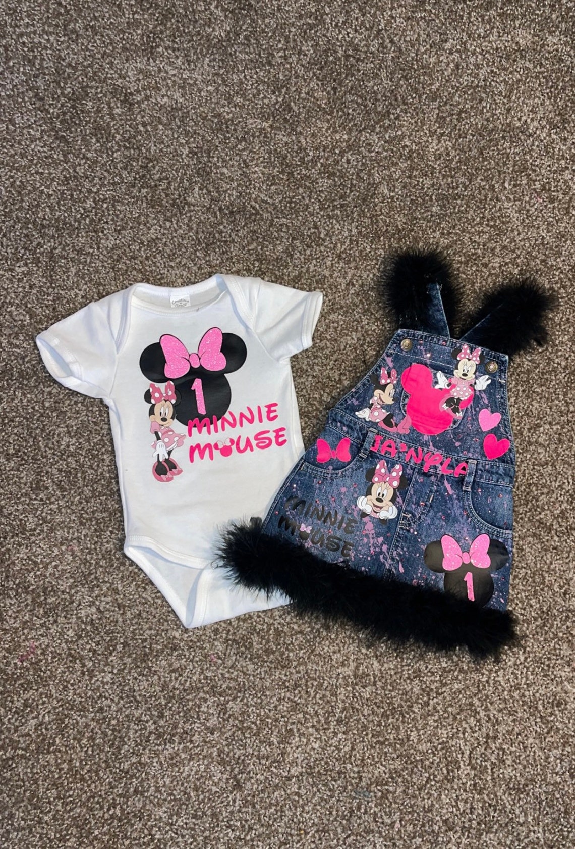 Minnie Mouse Romper Set, Minnie Mouse Birthday Outfit, Minnie Mouse - Etsy