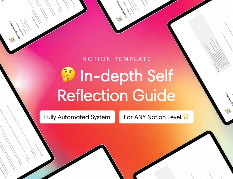 In-depth Self Reflection Guide 2024 Journal Prompts Notion Planner ...