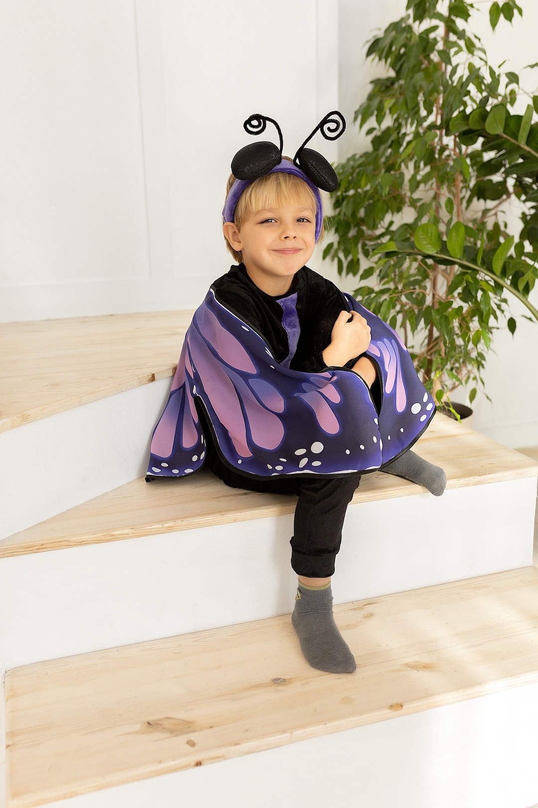 Monarch Butterfly Costume for Boy, Purple Butterfly Outfit for ...