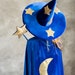 Enchanting Adult Blue Wizard Halloween Costume Set: Cape, Hat, and ...
