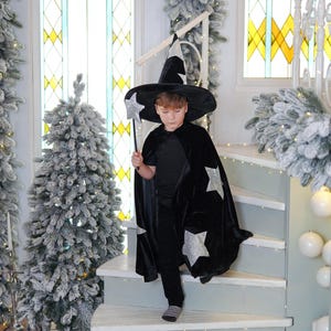 Kids Wizard Costume for Halloween, Magic Cape for Kids Party, Toddler ...