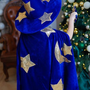 Kids Wizard Costume for Halloween, Magic Cape for Kids Party, Toddler ...