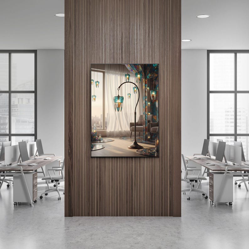 Stained Glass Tooth Lamp Digital Art, Dental Office Wall Decor ...